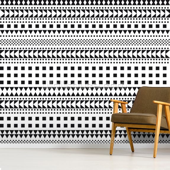 Papier Peint Motif Noir et Blanc | Wallsauce FR