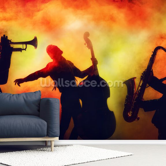 Jazz Band Wall Mural | Wallsauce US