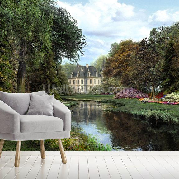 Chateau Garden Wall Mural | Wallsauce UK