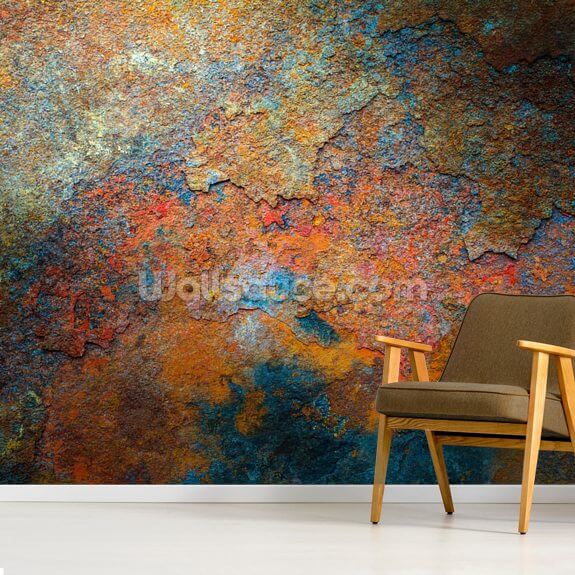 Rusty Rainbow Wall Mural | Wallsauce UK