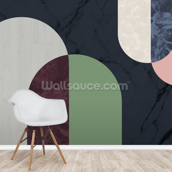Dark Abstract Pillars Wall Mural | Wallsauce UK