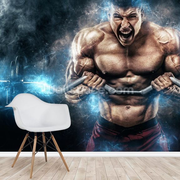 Muscular Bodybuilder Wallpaper | Wallsauce US