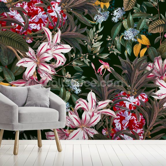 Lilly Jungle Wall Mural | Wallsauce US
