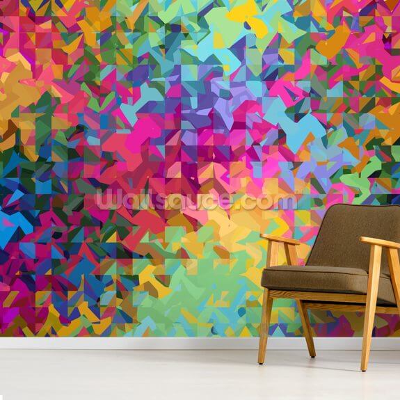 Abstract Patchwork Wall Mural | Wallsauce UK