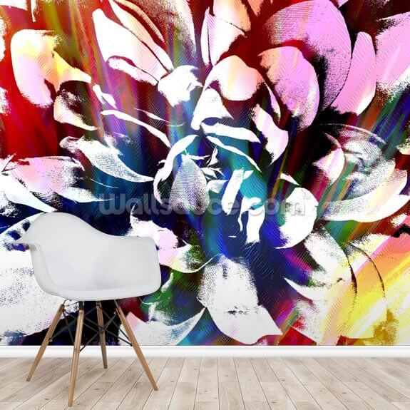 Flower Power Art Wall Mural | Wallsauce CA