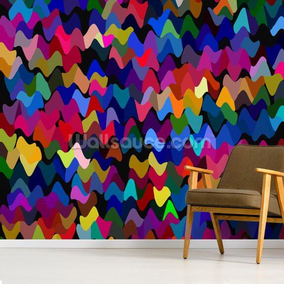 Night Time Colours Wall Mural | Wallsauce UK