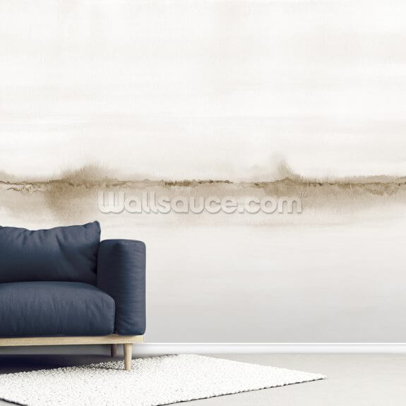 Neutral Abstract Landscape Wall Mural | Wallsauce AU