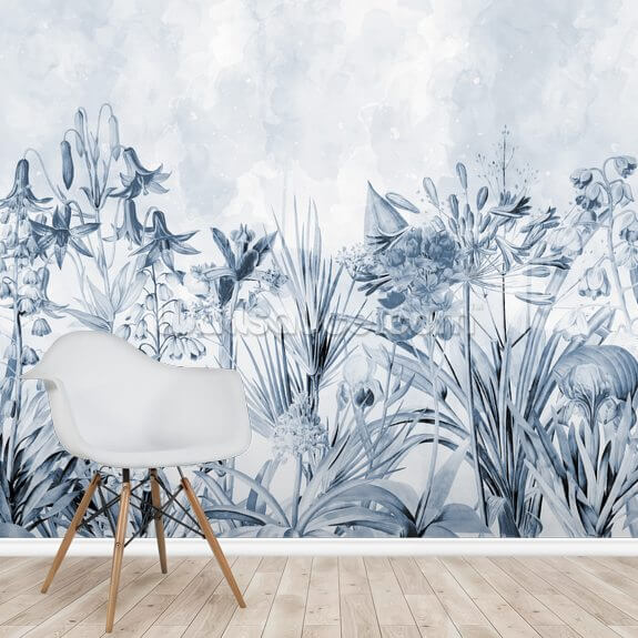 Bountiful Blue Fields Wallpaper | Wallsauce UK