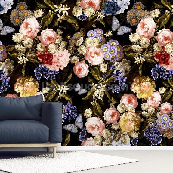 Antique Dutch Garden Wall Mural | Wallsauce UK