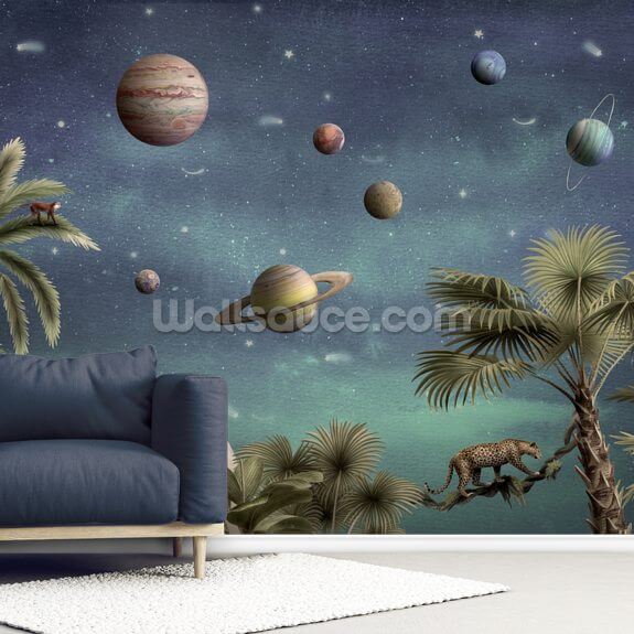 Pretty Planets Wall Mural | Wallsauce AU